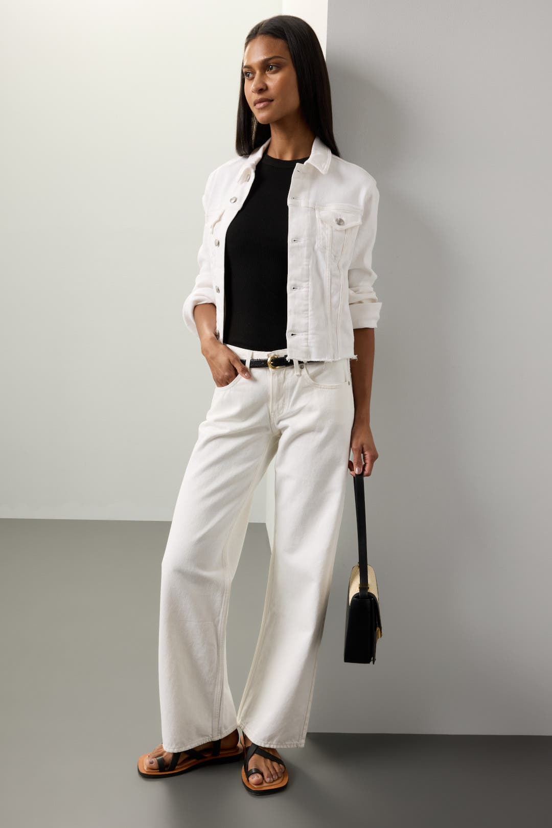 White Trucker Jacket by 7 For All Mankind | Rent the Runway