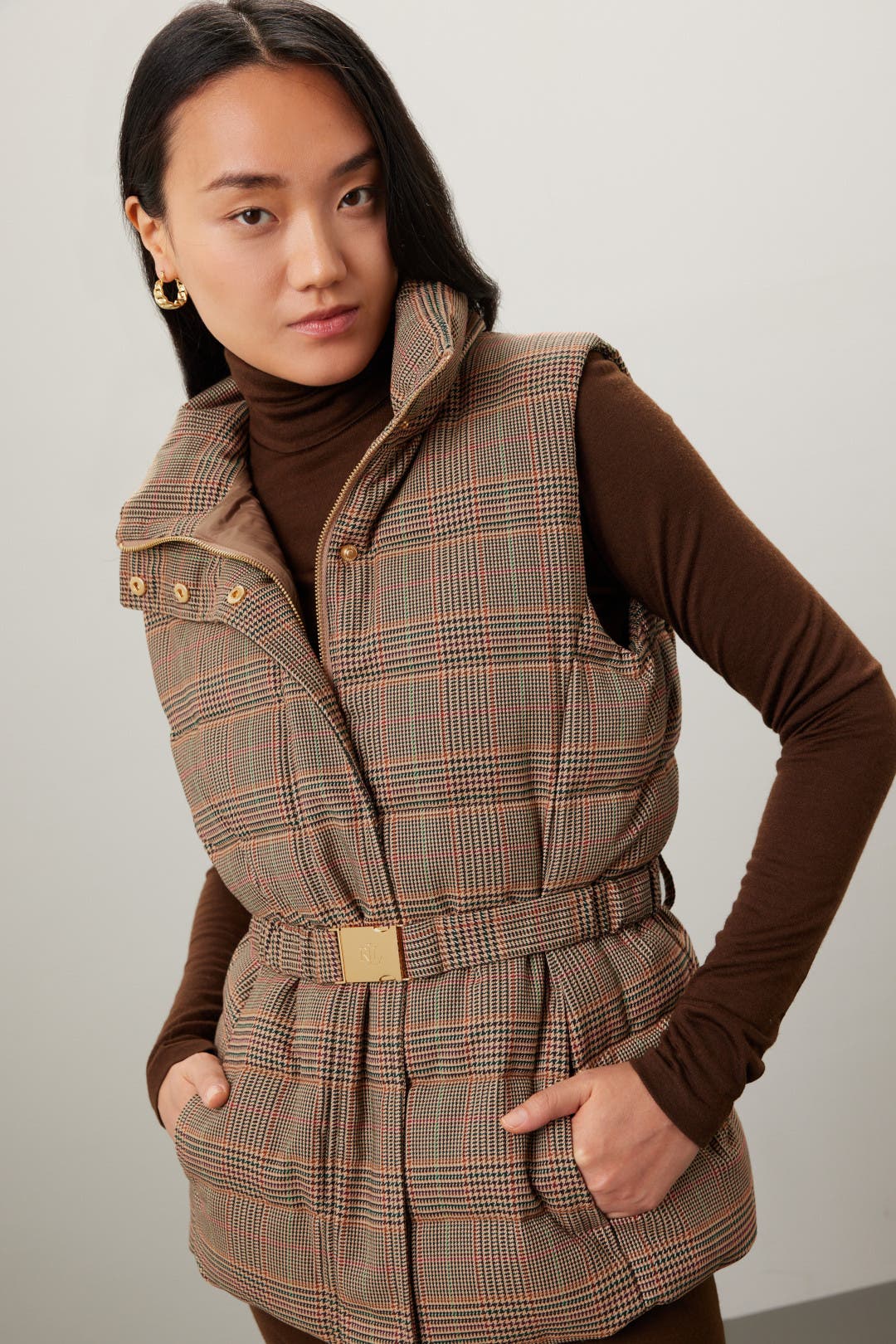 Plaid Puffer Vest by Lauren Ralph Lauren | Rent the Runway