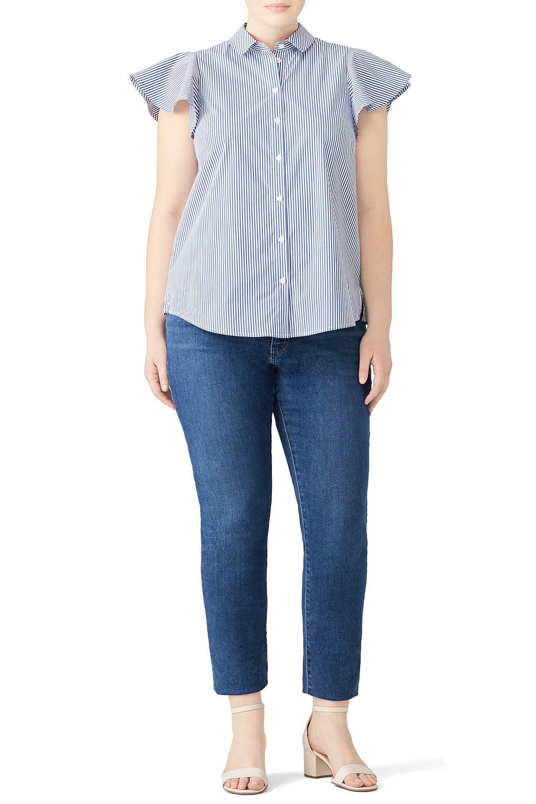 Button Down Shell Shirt by Draper James X ELOQUII | Rent the Runway