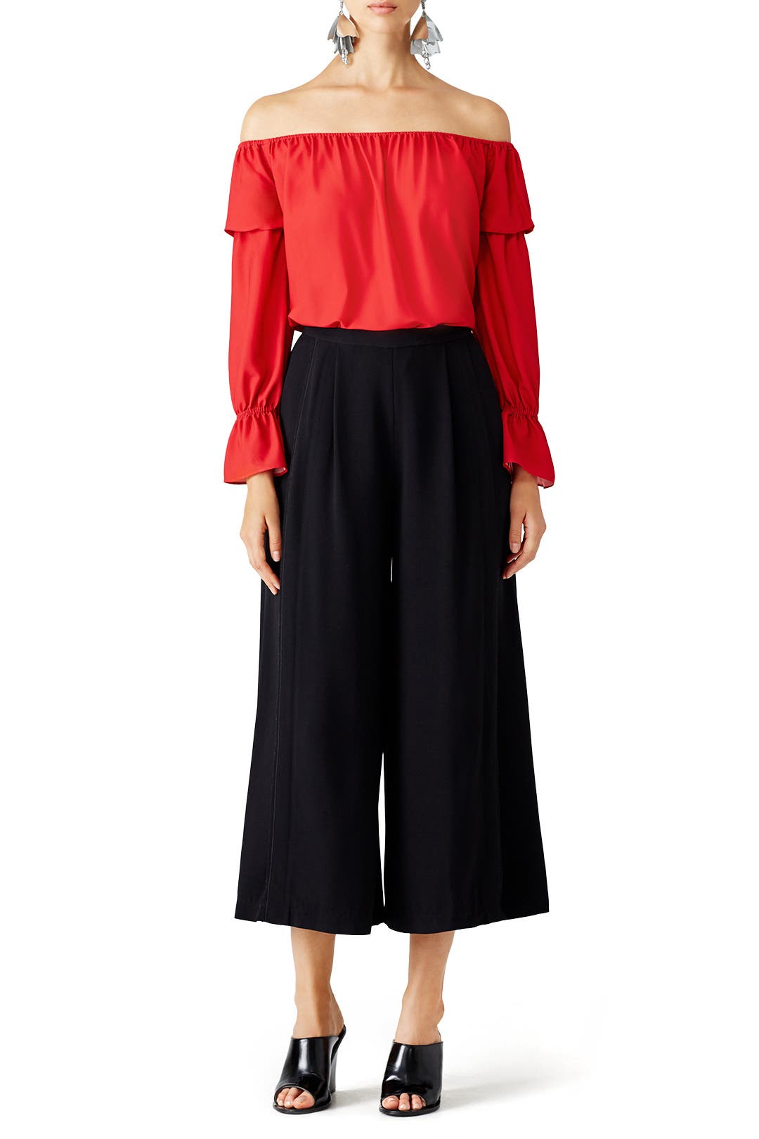 Red Peasant Top by Nicole Miller | Rent the Runway