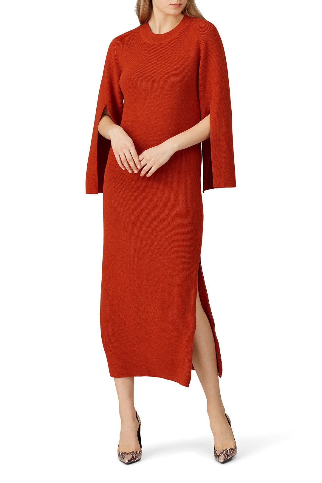 Orange Knit Dress by Great Jones | Rent the Runway