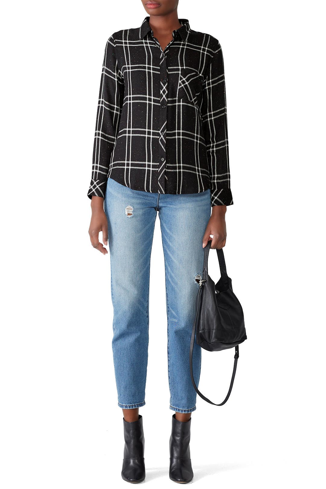 Speckled Black Hunter Flannel by Rails | Rent the Runway