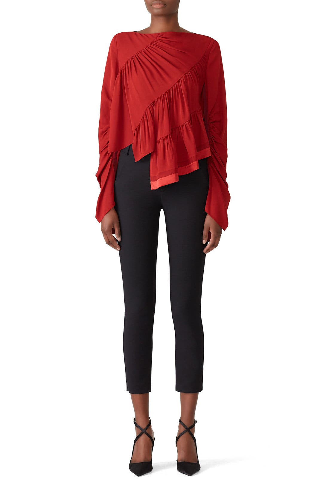 Red Ruffle Layer Blouse by 3.1 Phillip Lim | Rent the Runway