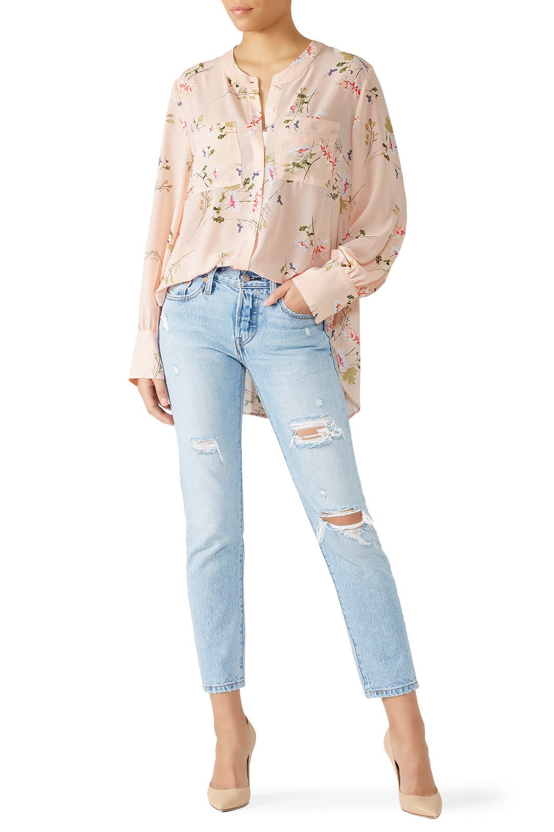 Printed Pocket Blouse by RACHEL ROY COLLECTION | Rent the Runway