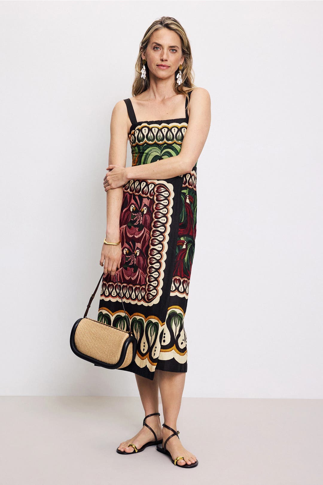 Coconut Tree Flow Scarf Dress by FARM Rio | Rent the Runway
