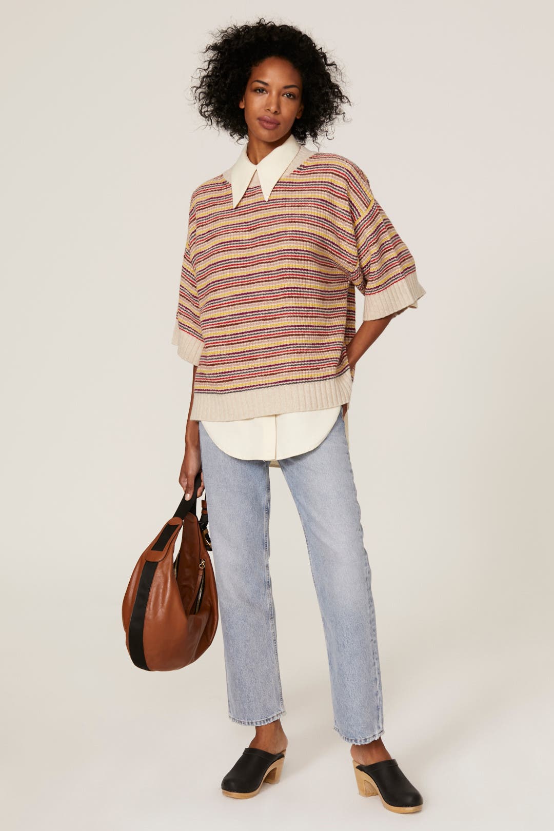 Stripe Wool Poncho by See by Chloé | Rent the Runway