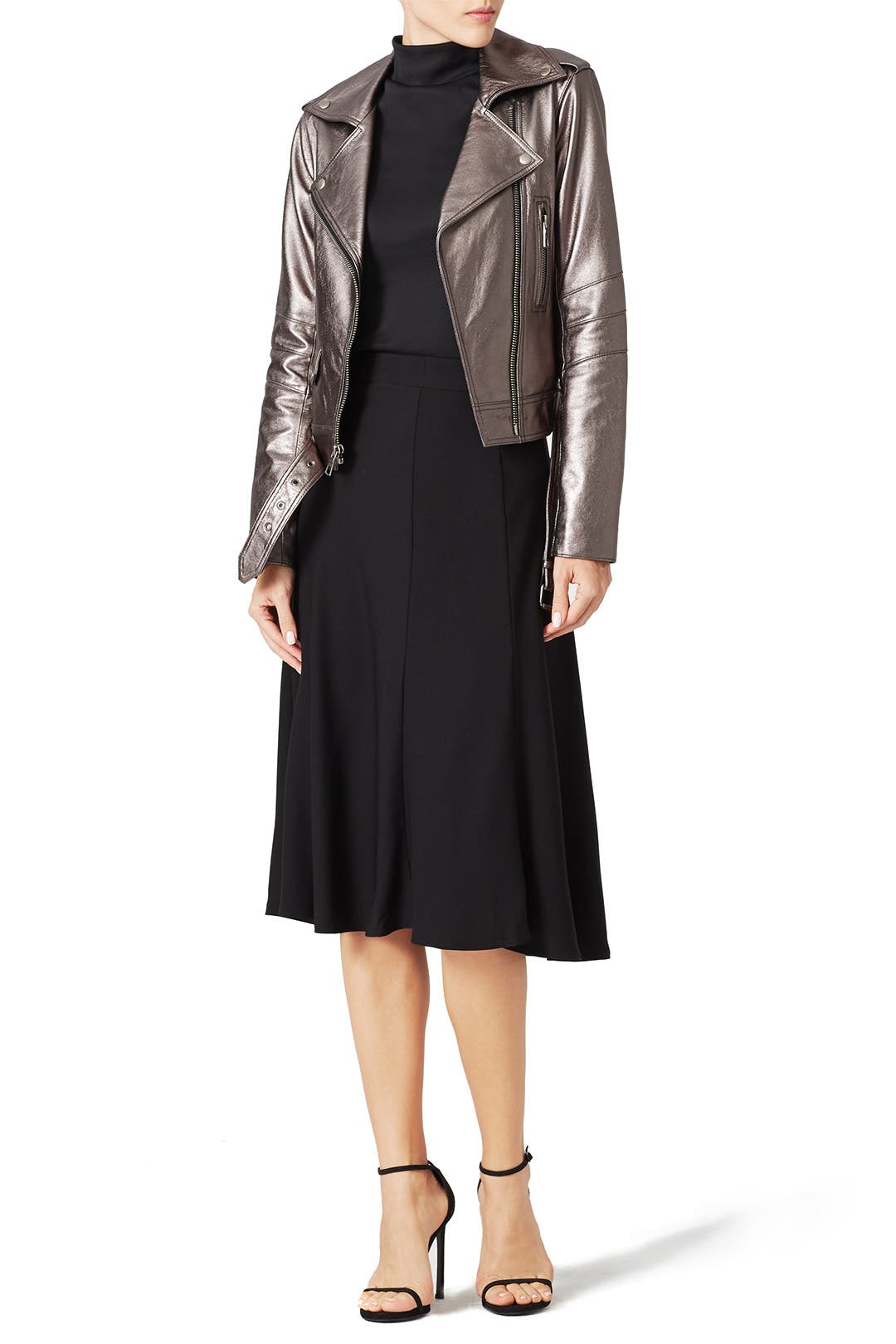 Silver Belfast Moto Jacket by Parker for $159 | Rent the Runway