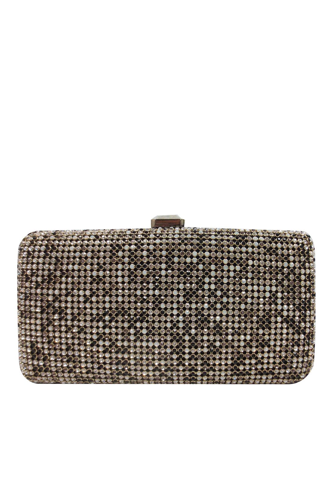 Gold Multi Crystal Clutch by Sondra Roberts | Rent the Runway