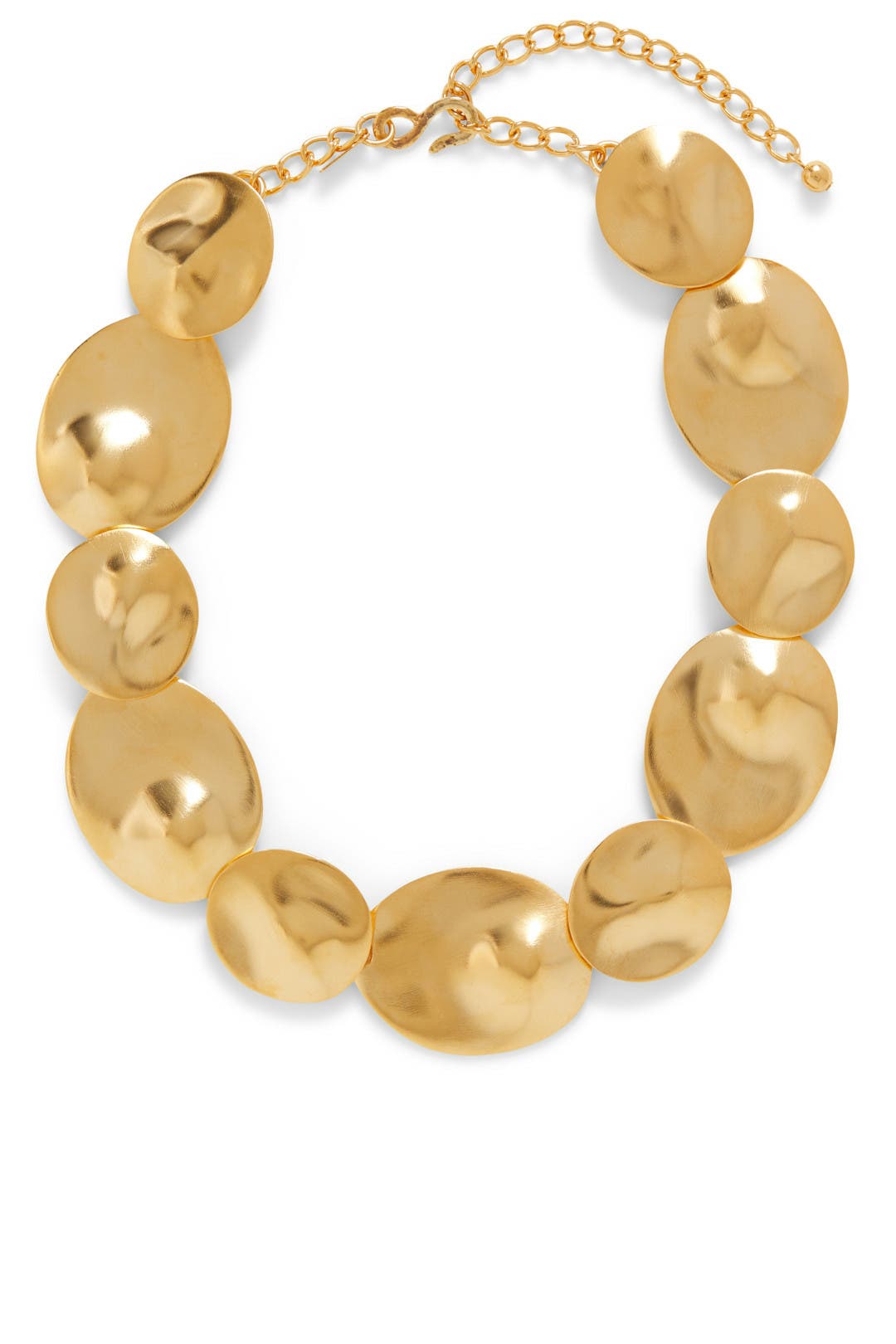 Satin Gold Disk Necklace by Kenneth Jay Lane | Rent the Runway
