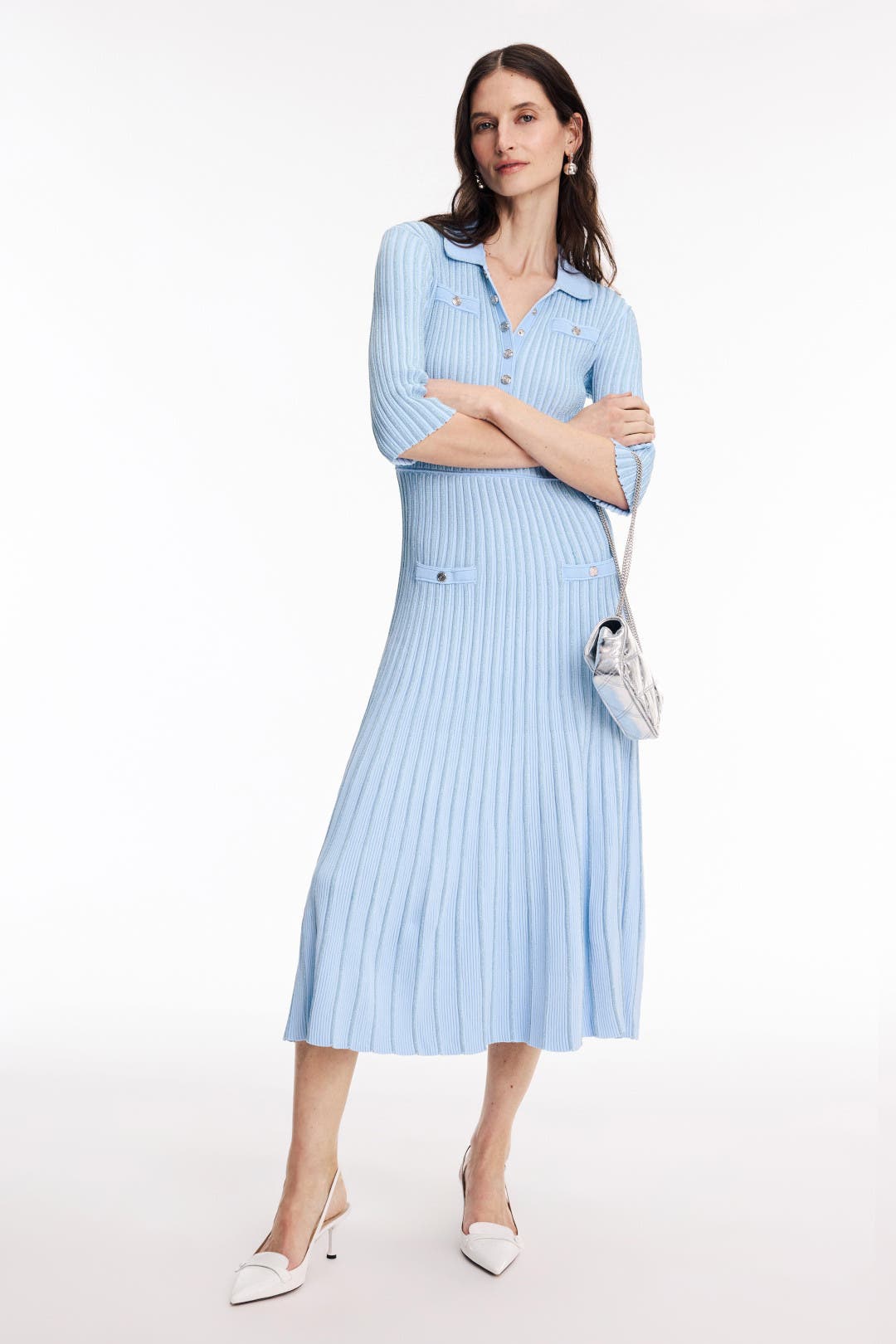 Rib Knit Midi Dress by Maje | Rent the Runway