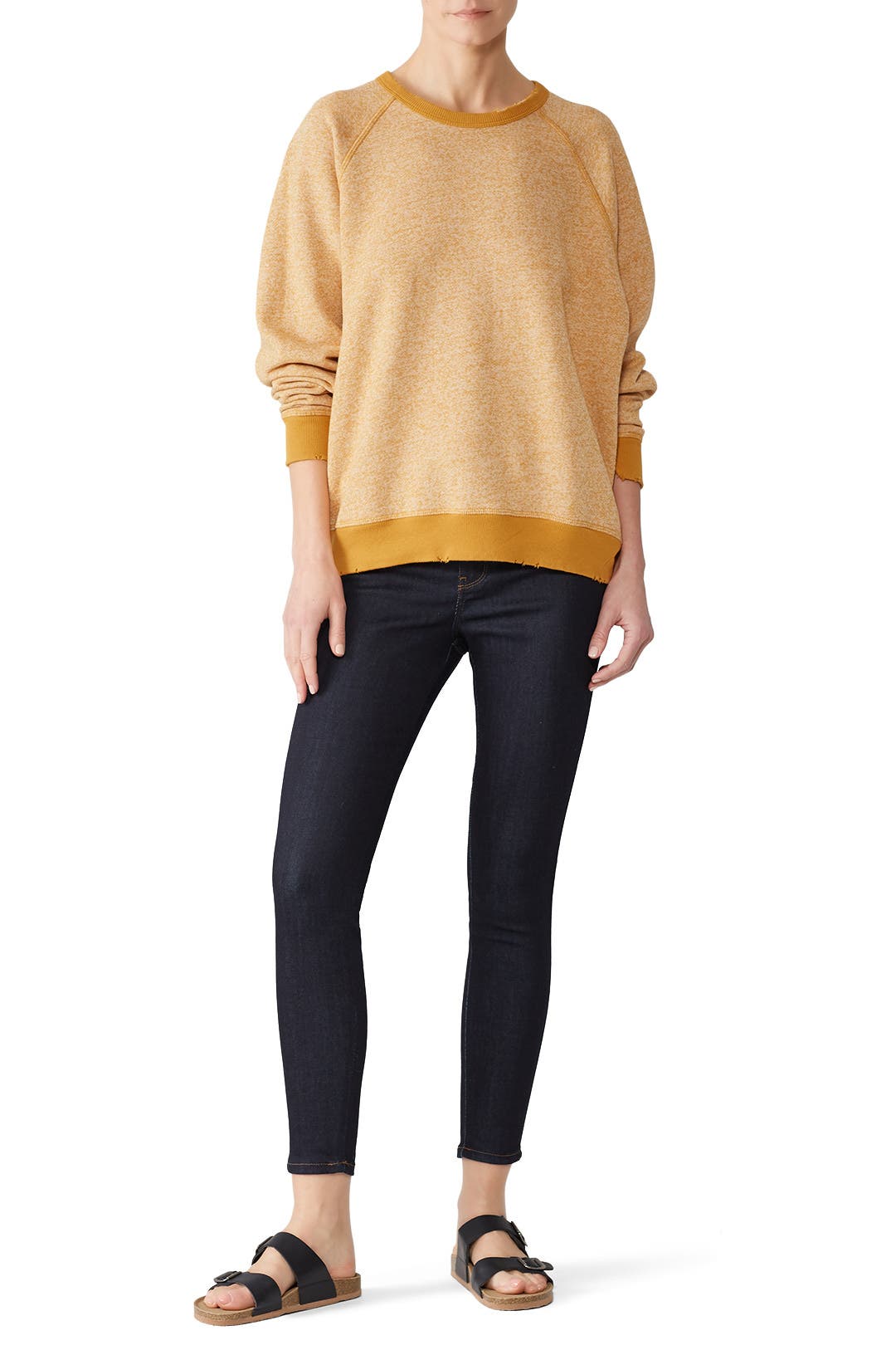 Goldenrod College Sweatshirt by The Great. | Rent the Runway
