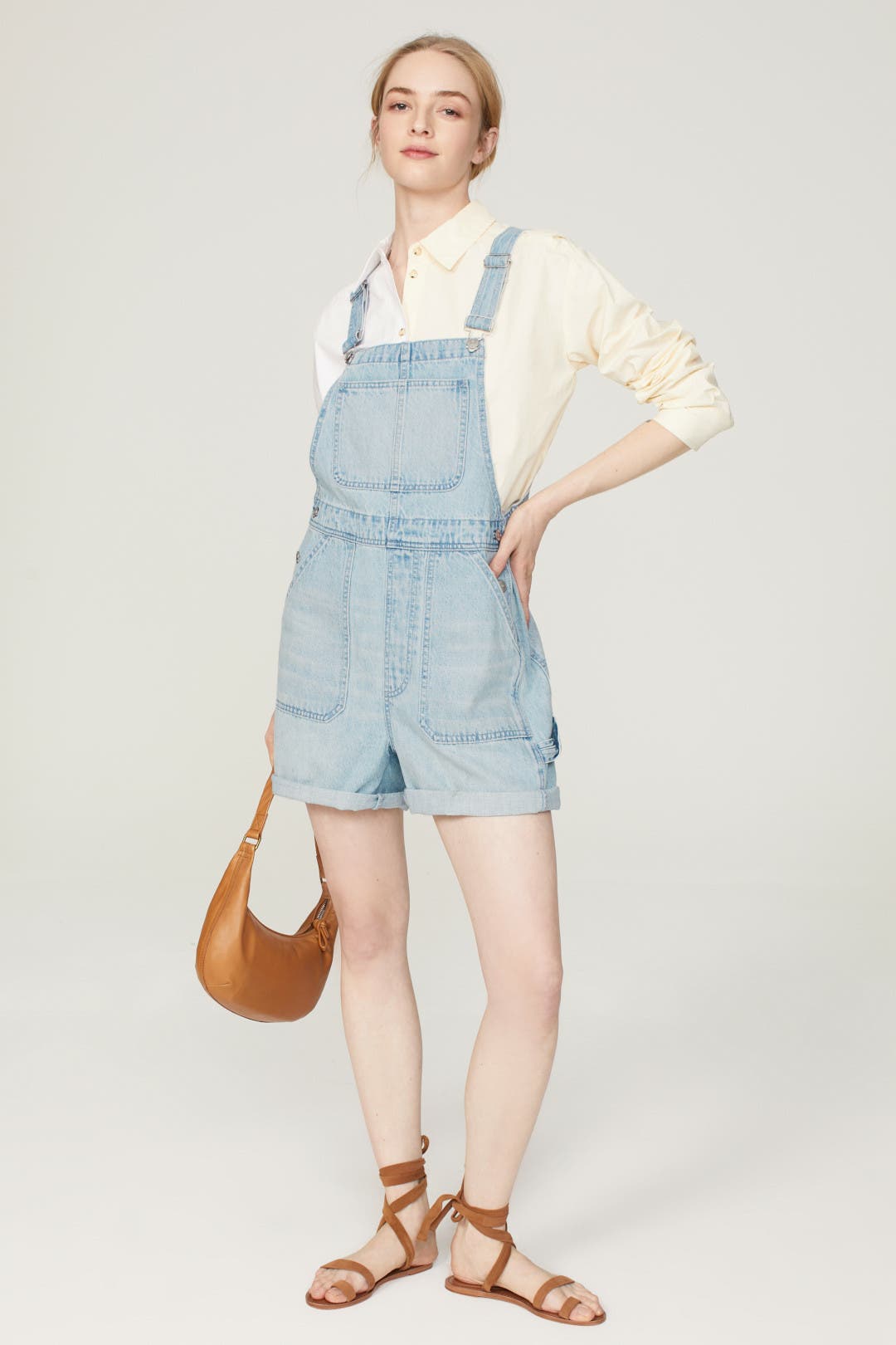 Denim Oversized Carpenter Shortalls by Madewell | Rent the Runway