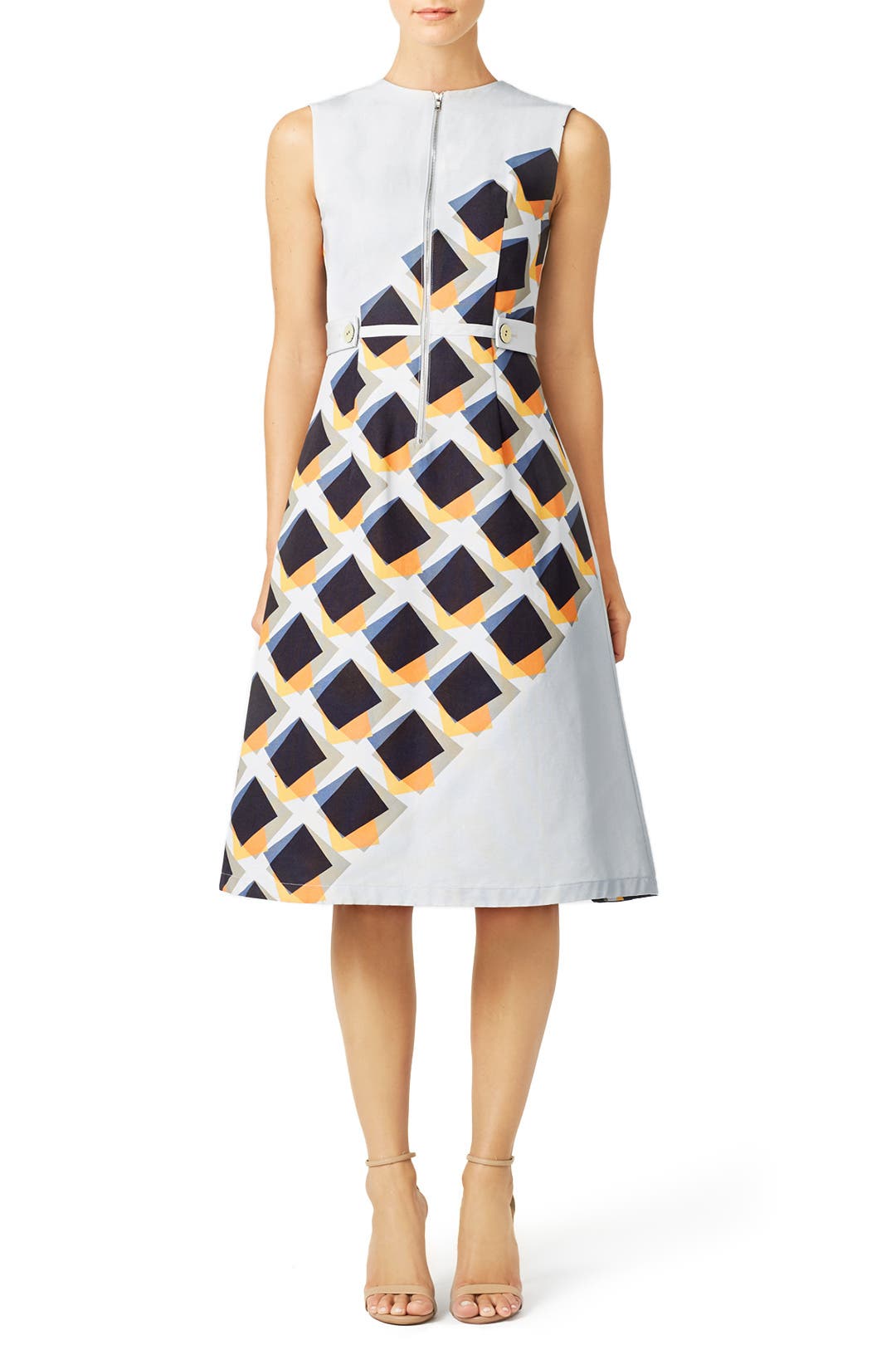 Color Swatch Zip Front Dress by Suno | Rent the Runway