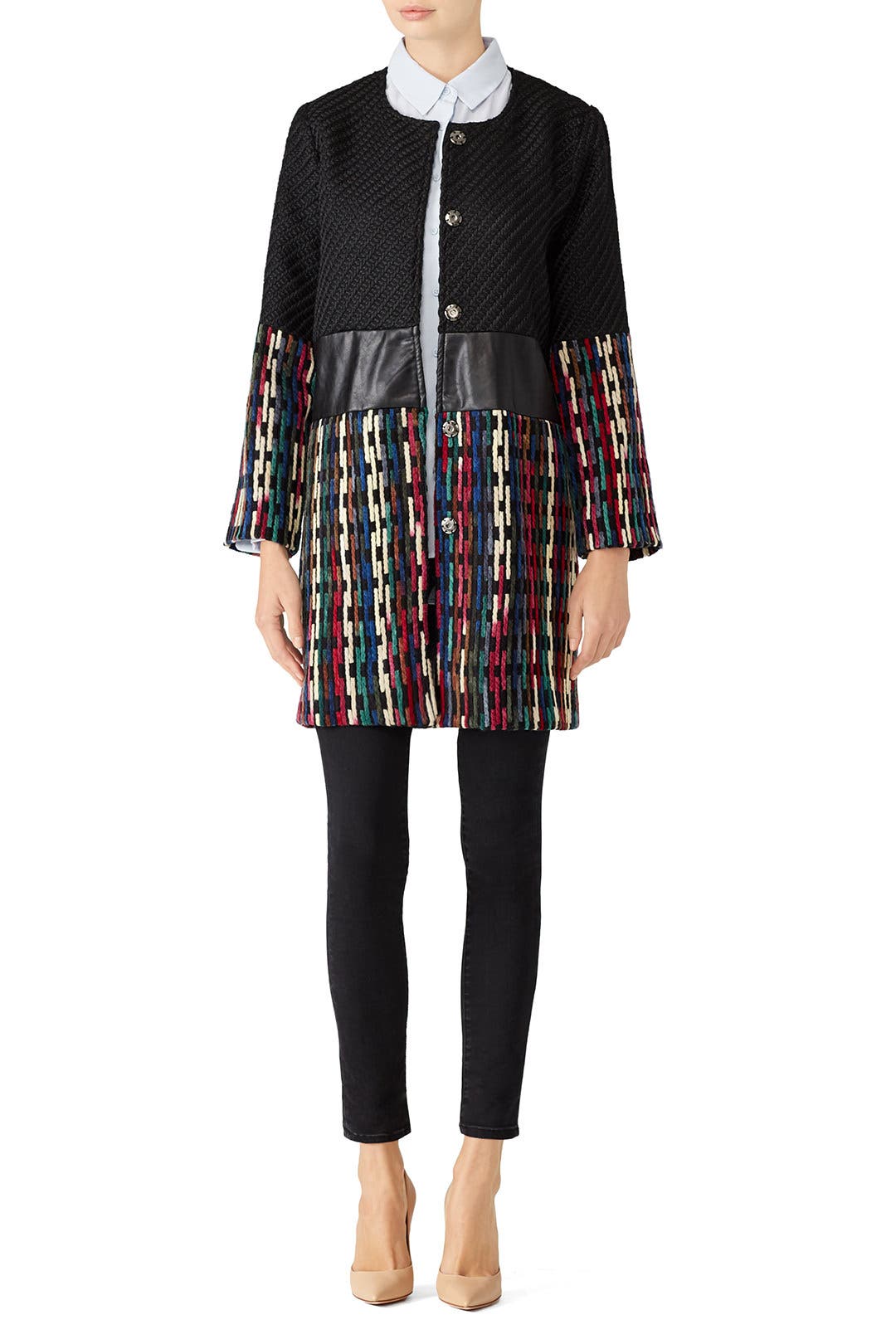 Twill Colorblock Coat by Lavand. | Rent the Runway