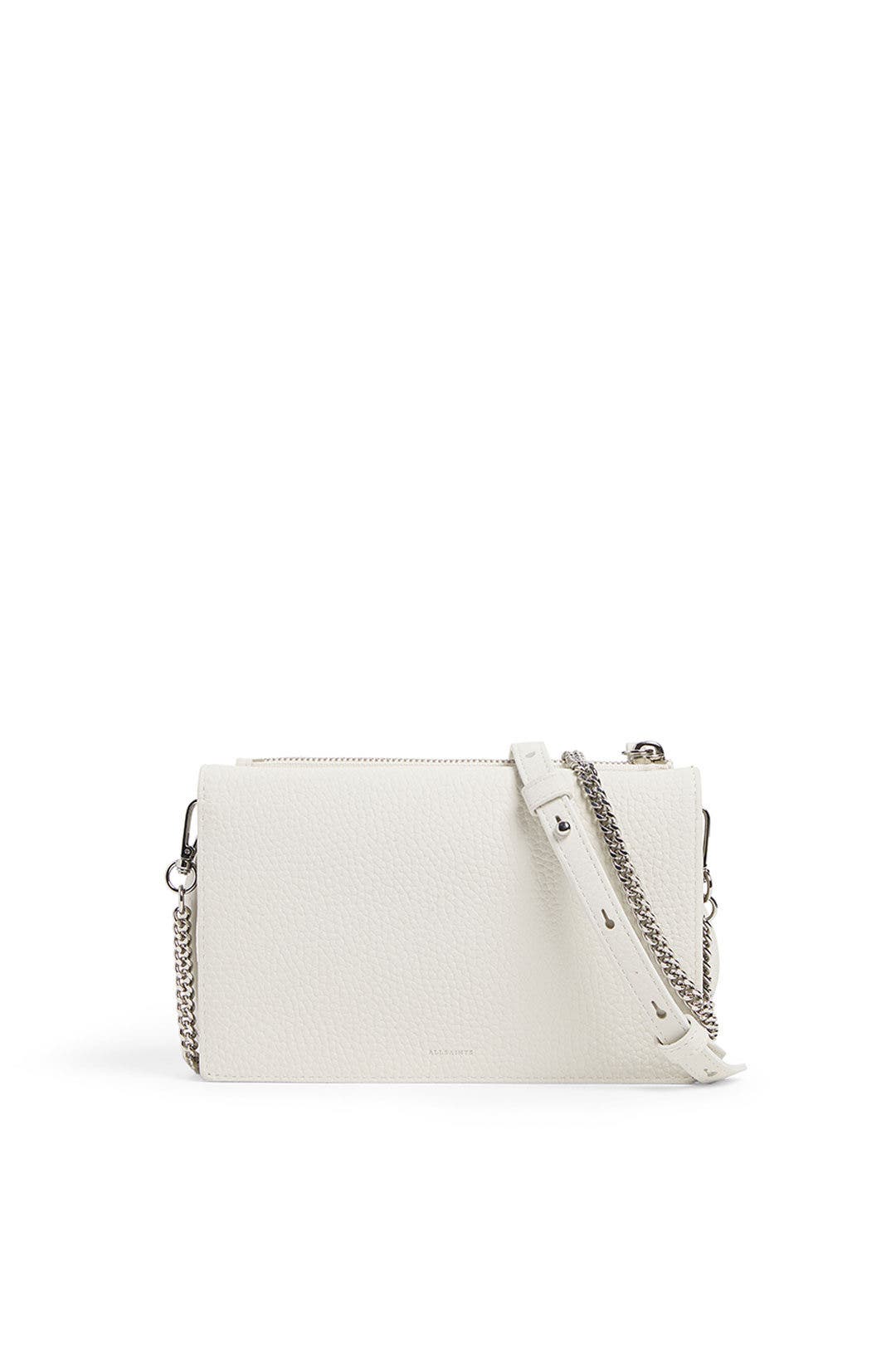 Chalk White Chain Wallet Bag by AllSaints | Rent the Runway