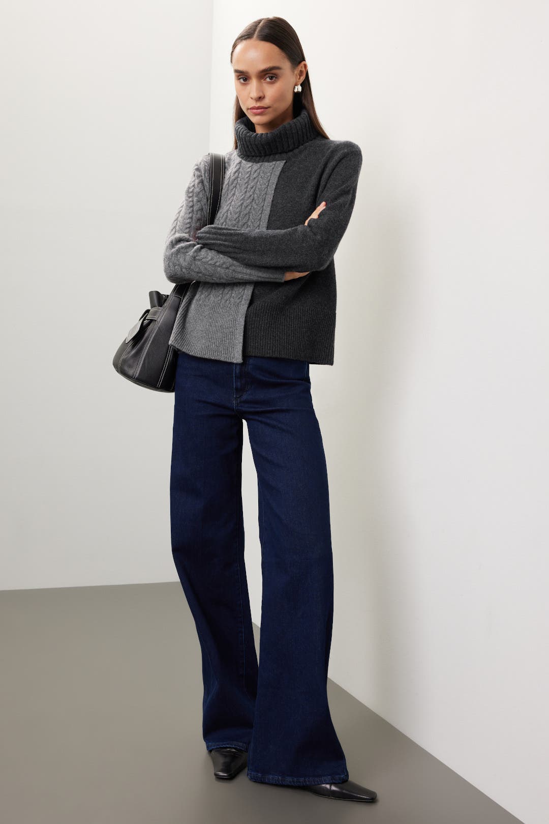 Grey Colorblock Sweater by Eudon Choi x RTR | Rent the Runway