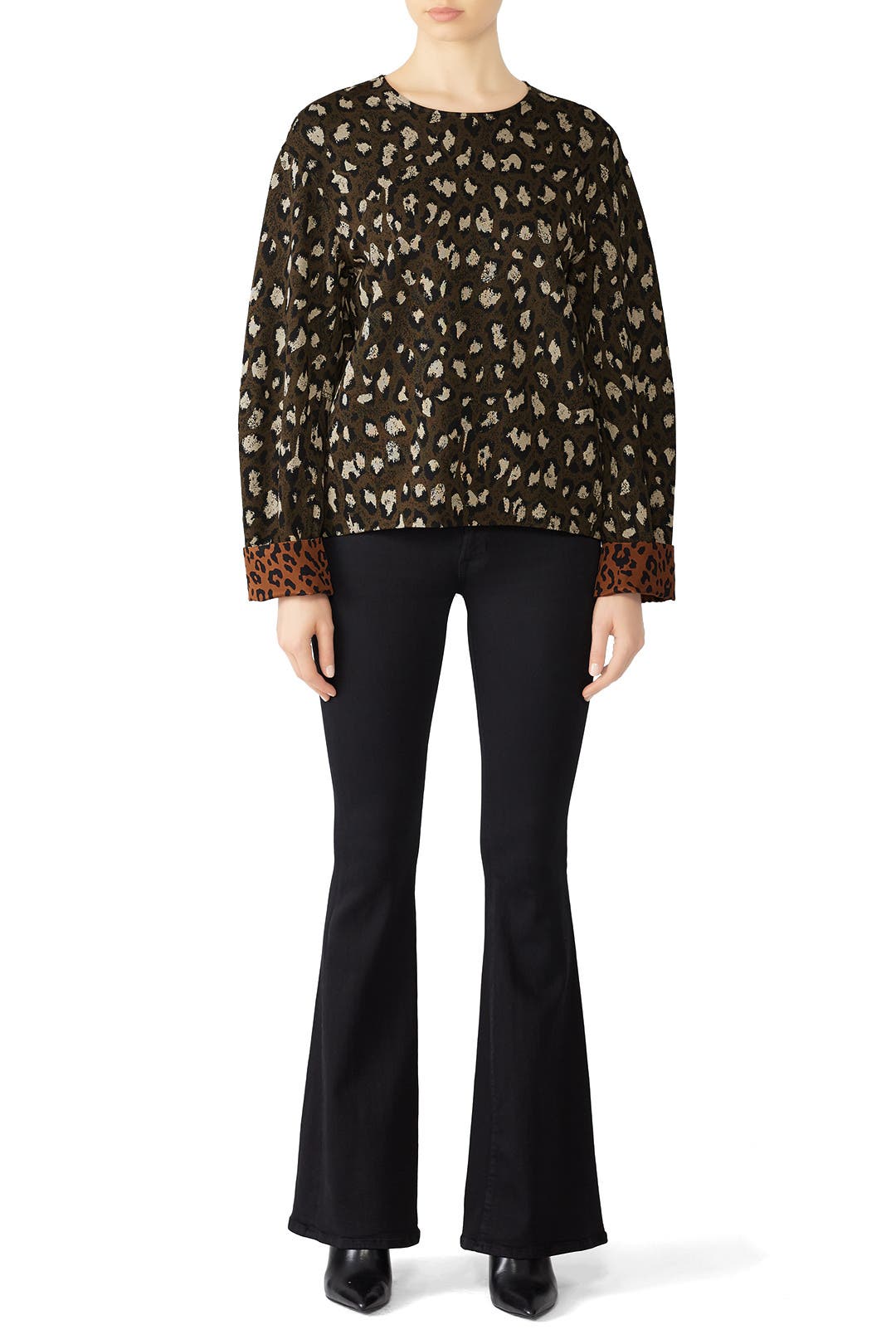 Long Sleeve Leopard Blouse by Diane von Furstenberg | Rent the Runway