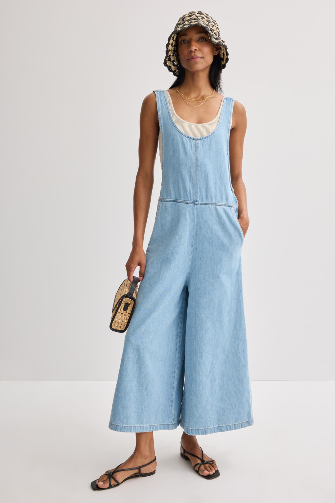 Layla Denim Overalls by Marine Layer | Rent the Runway