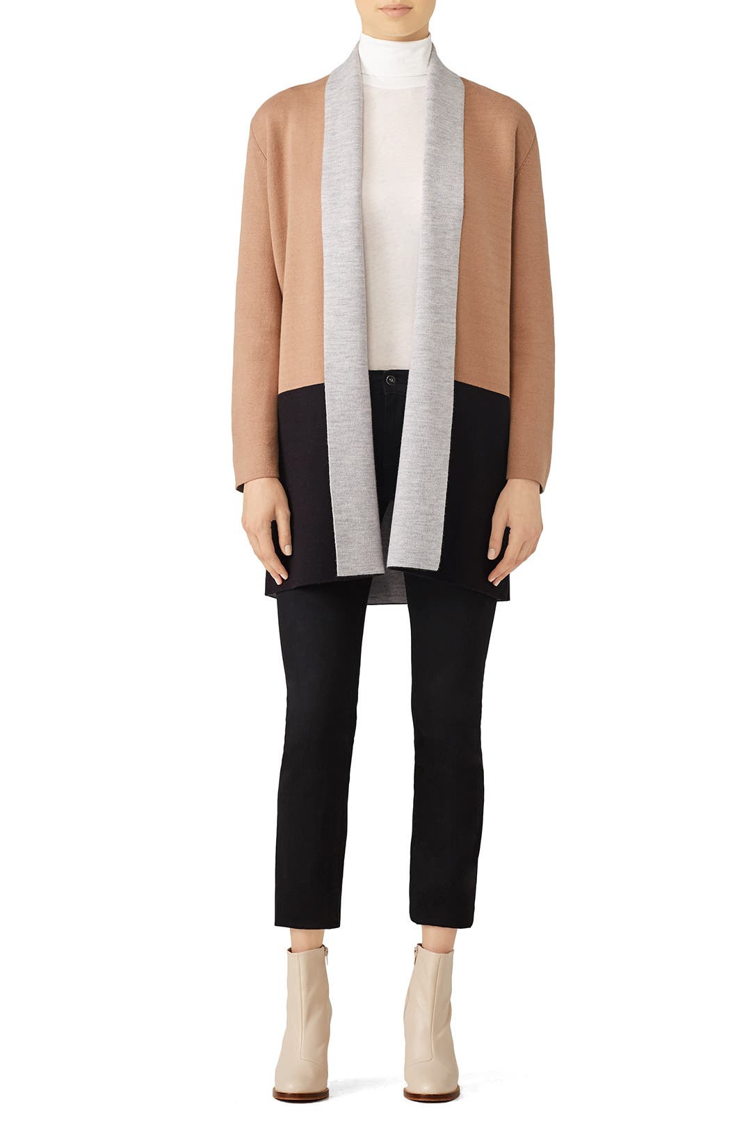 Camel Romare Shawl Coat by DREYDEN | Rent the Runway