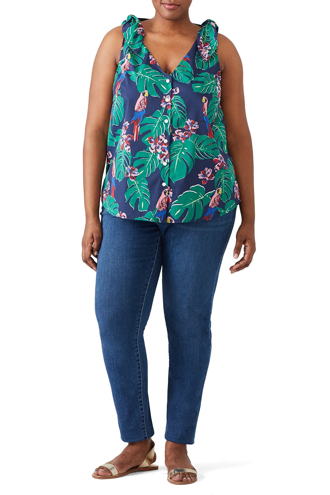 Parrot Print Top by Draper James X ELOQUII | Rent the Runway