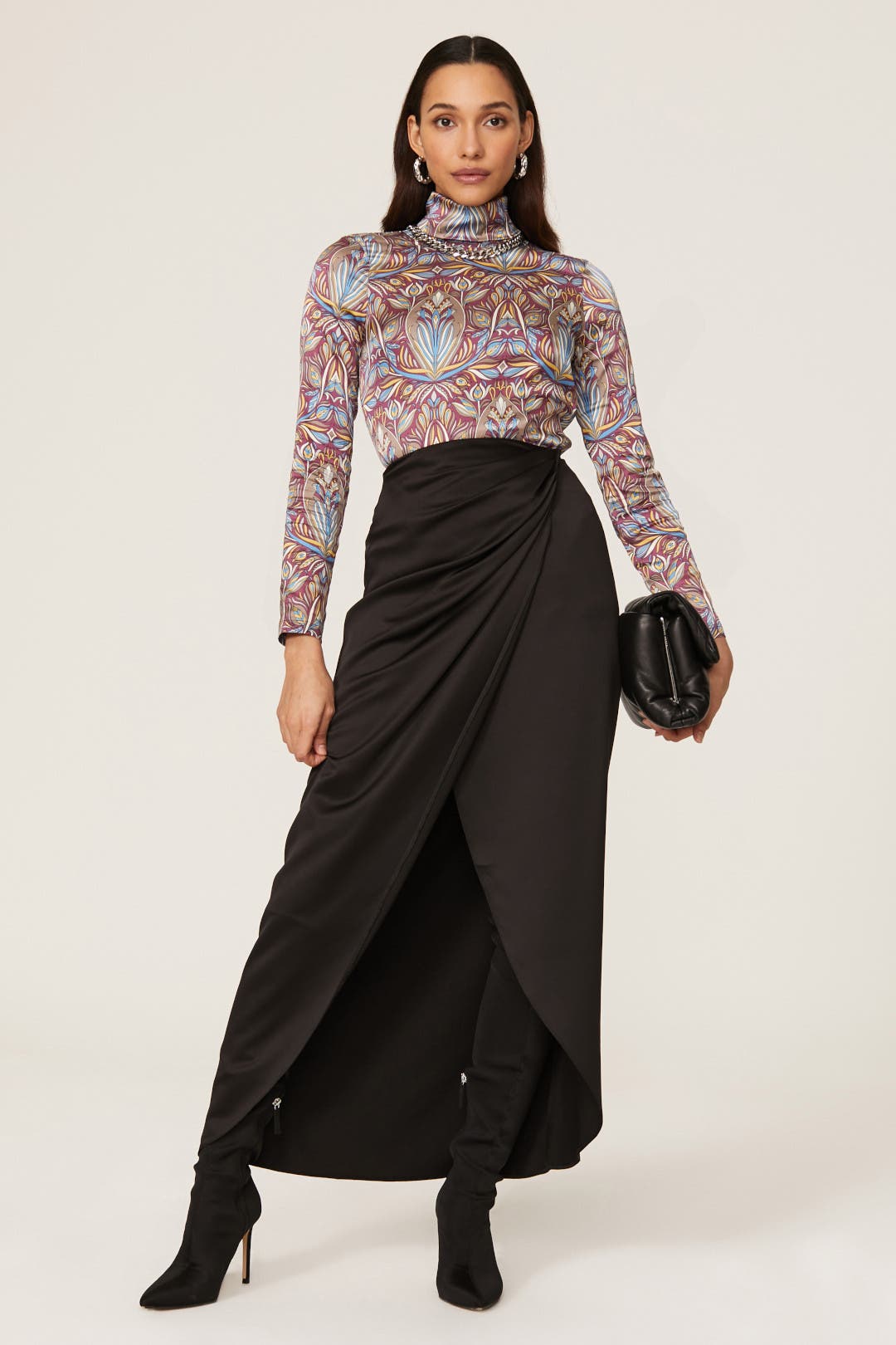 Nouveau Floral Turtleneck Top by SFIZIO | Rent the Runway