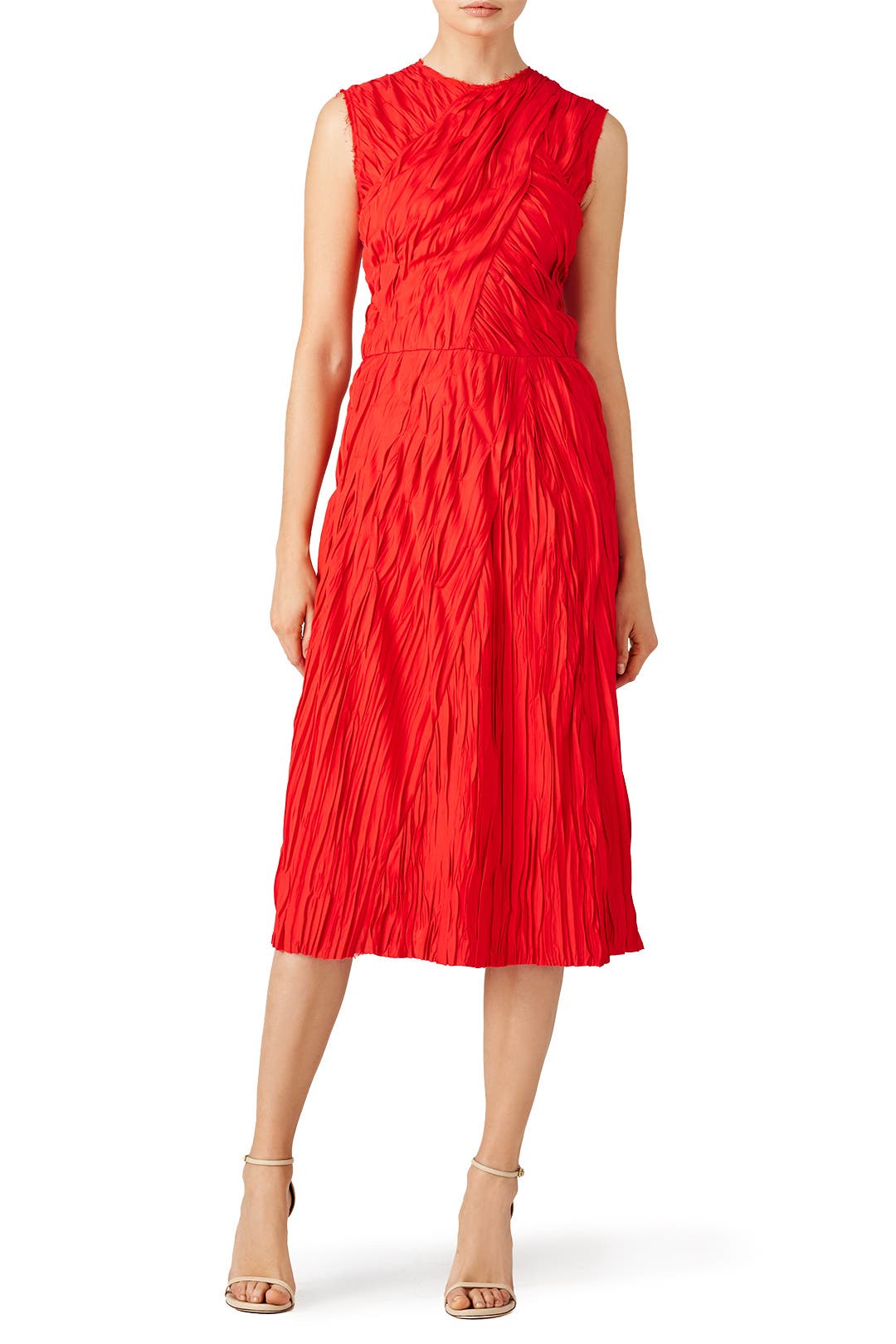 Red Ruched Marisa Dress by Nina Ricci for $93 | Rent the Runway