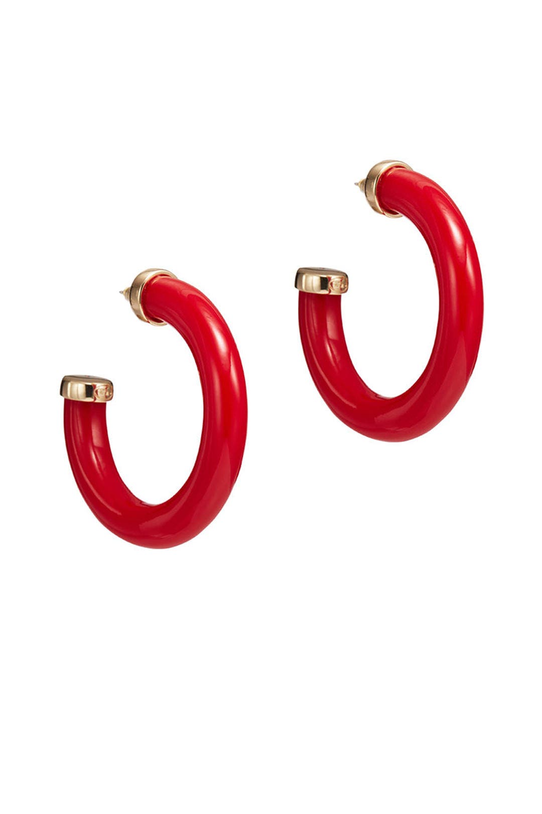 Large Red Hoop Earrings by Kenneth Jay Lane | Rent the Runway