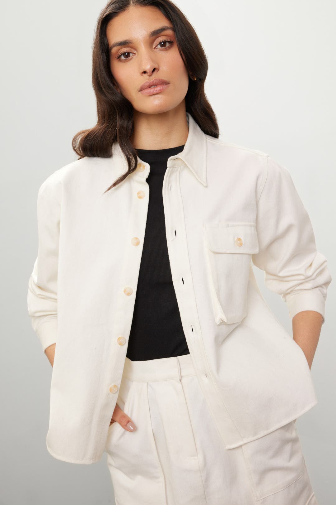 Canvas Overshirt Jacket by Silk Laundry | Rent the Runway