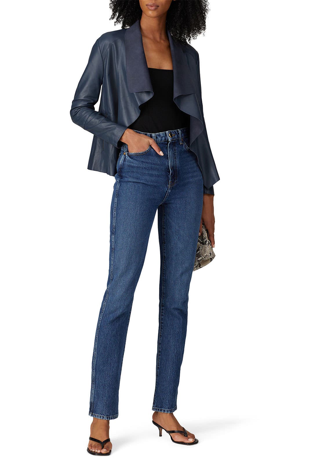 Leather Drape Jacket by Slate & Willow | Rent the Runway