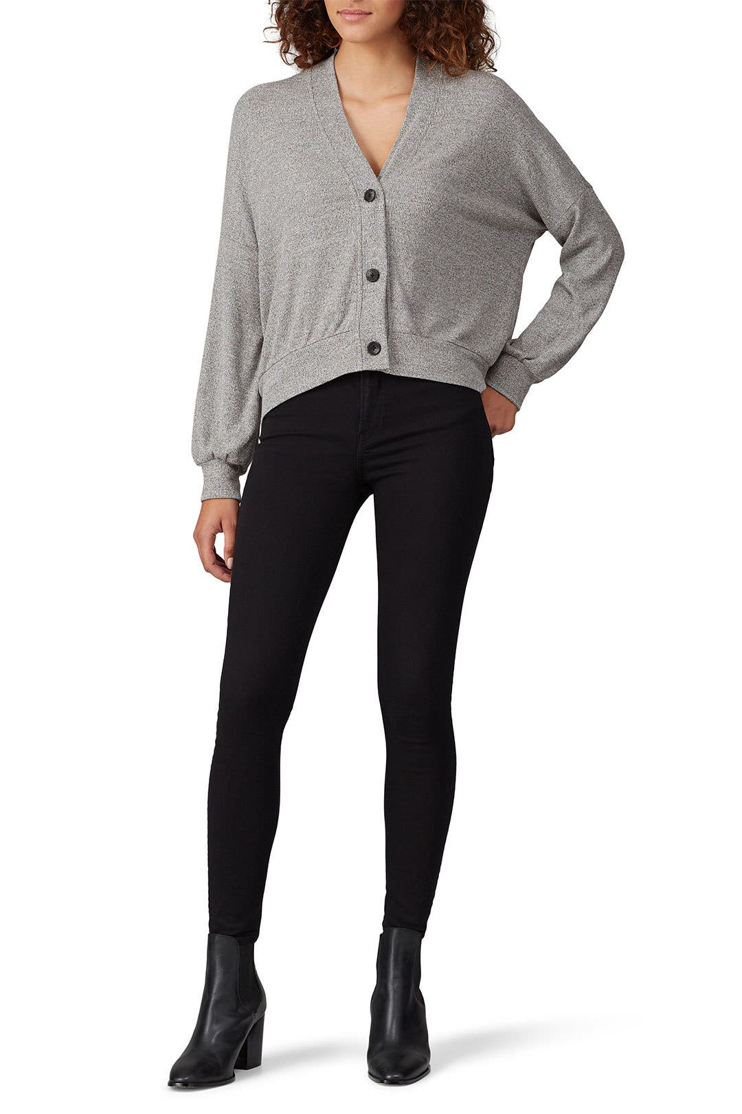 Grey Nia Cardigan by B Collection by Bobeau | Rent the Runway