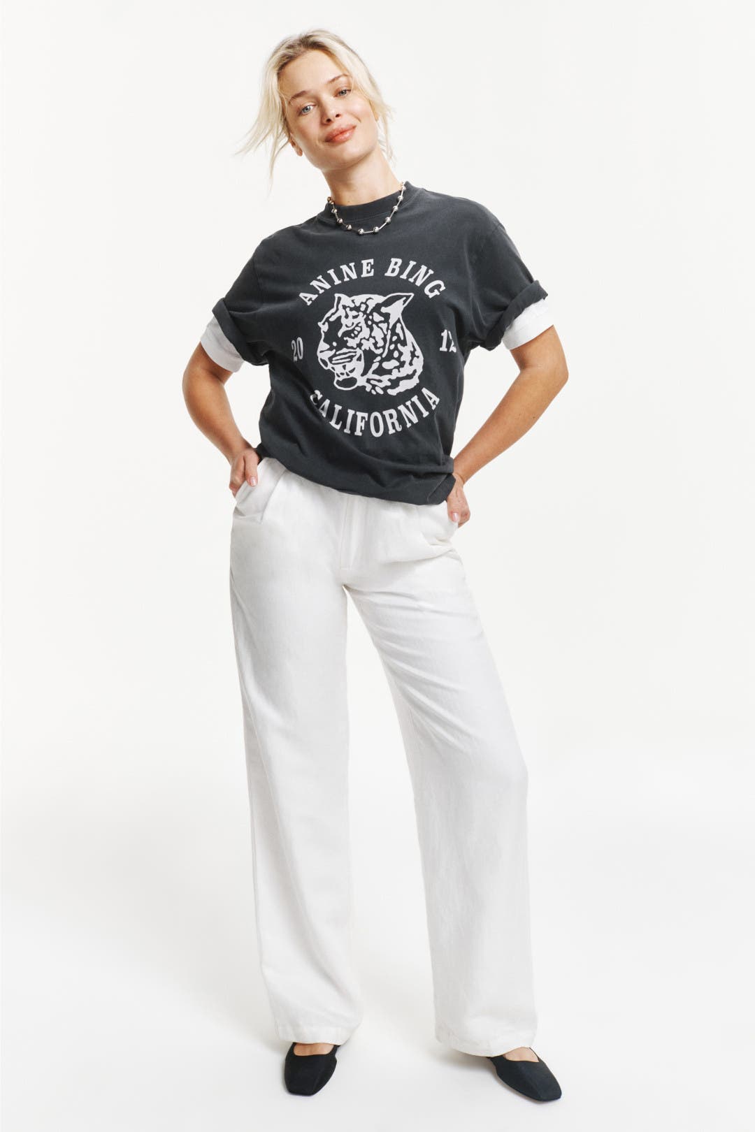Leopard Collegiate Logo Tee by Anine Bing | Rent the Runway