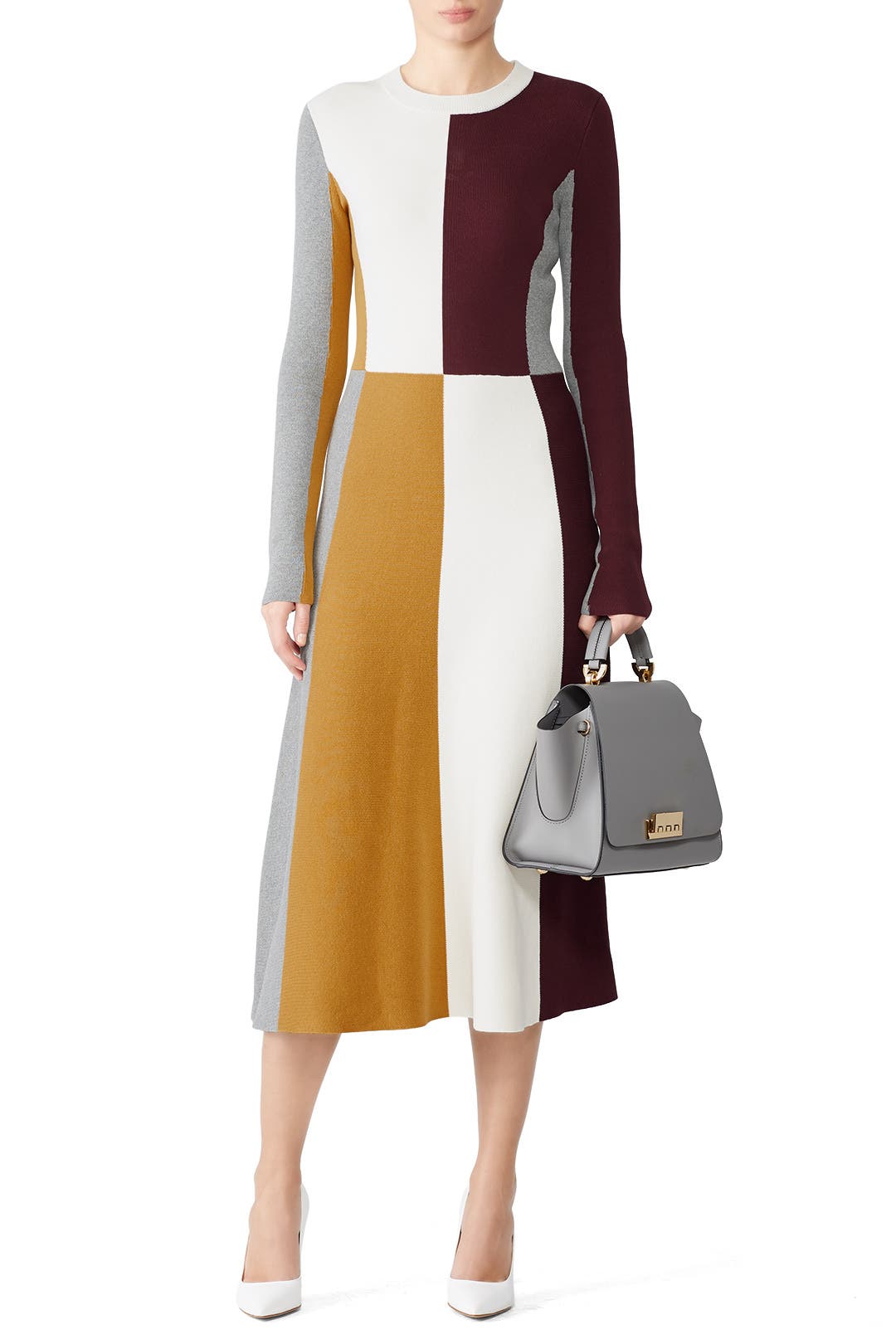 Colorblock Midi Dress by Slate & Willow | Rent the Runway