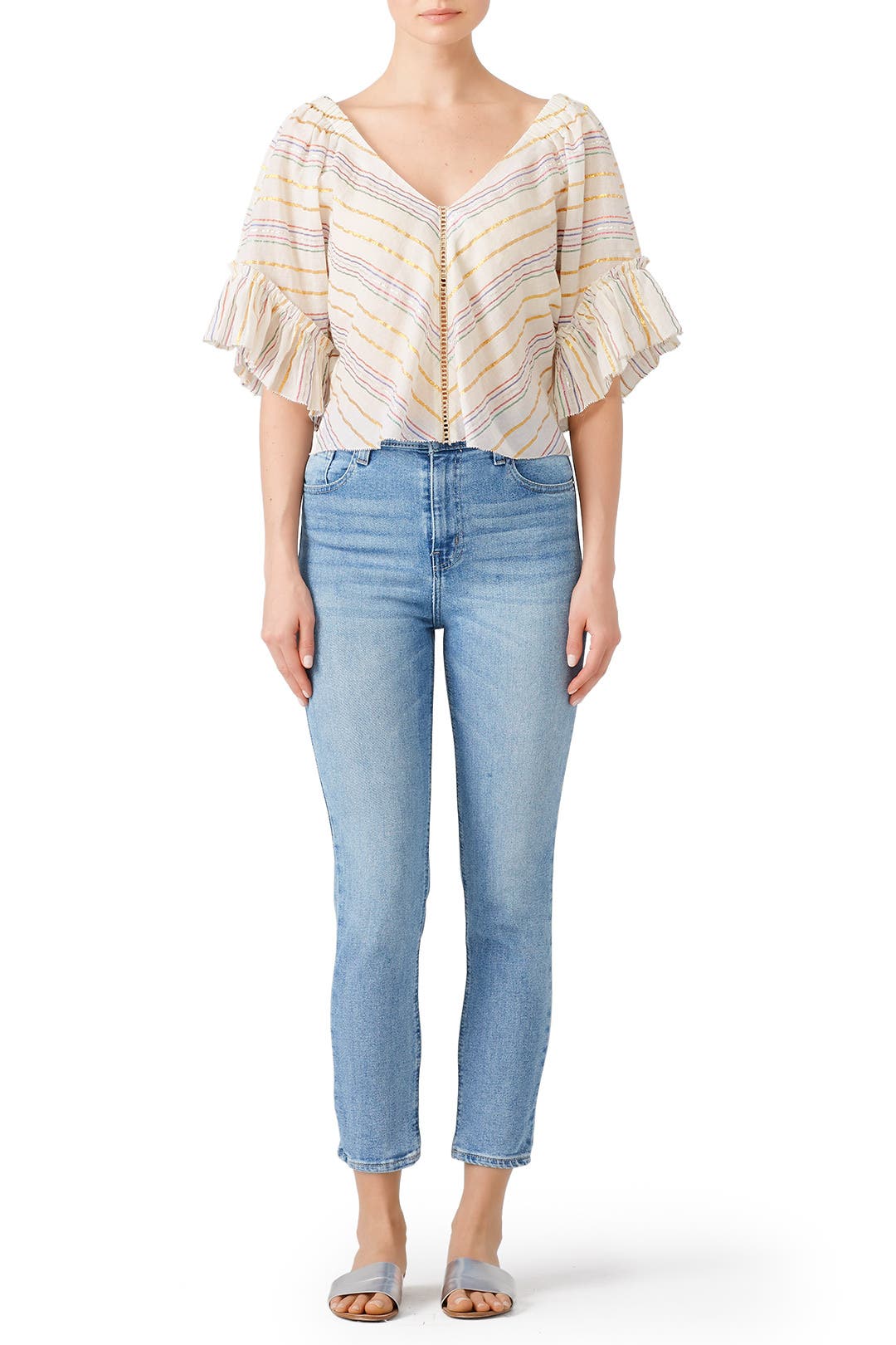 Striped Savannah Top by Saylor | Rent the Runway