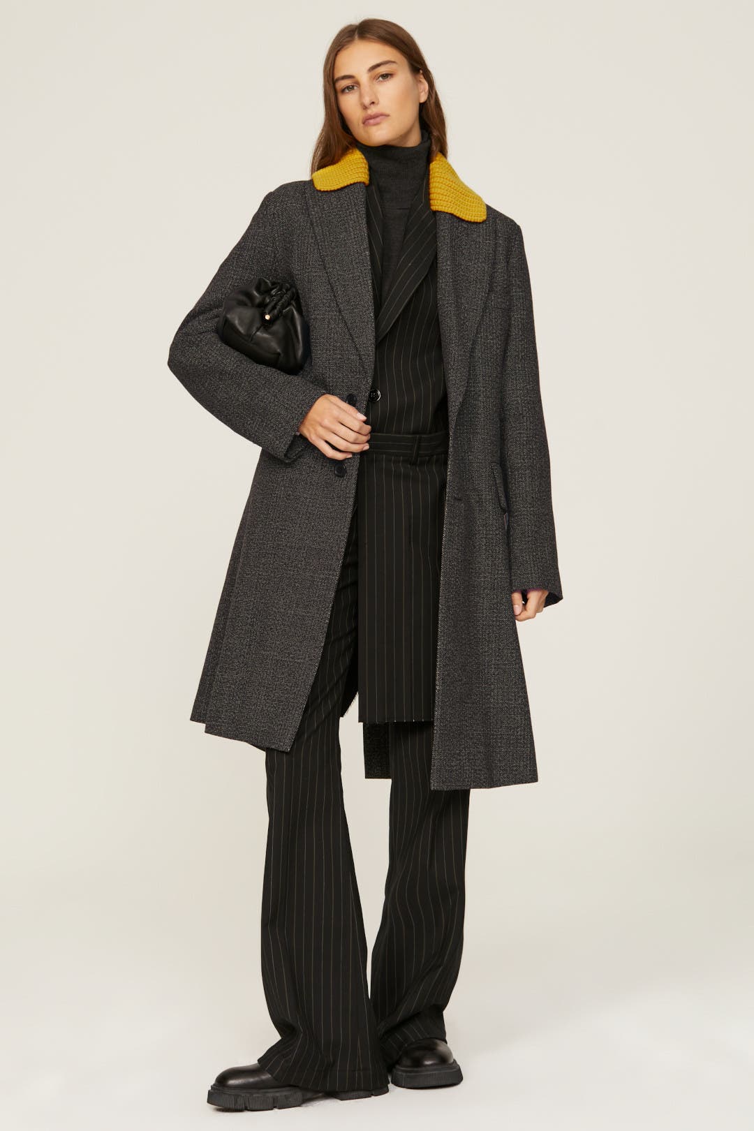 Yellow Collar Coat by Plan C | Rent the Runway