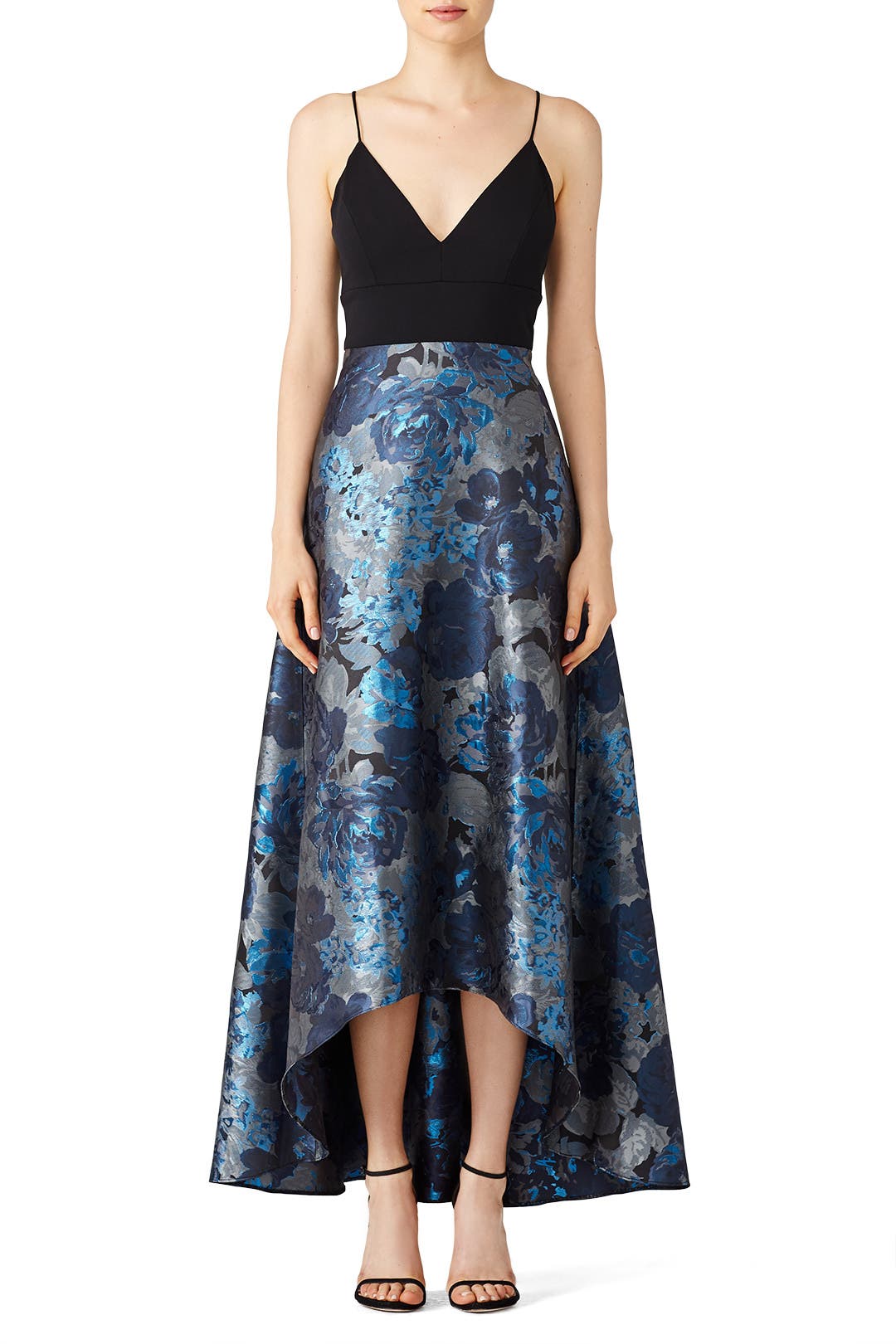 Blue Floral Gown by Badgley Mischka | Rent the Runway
