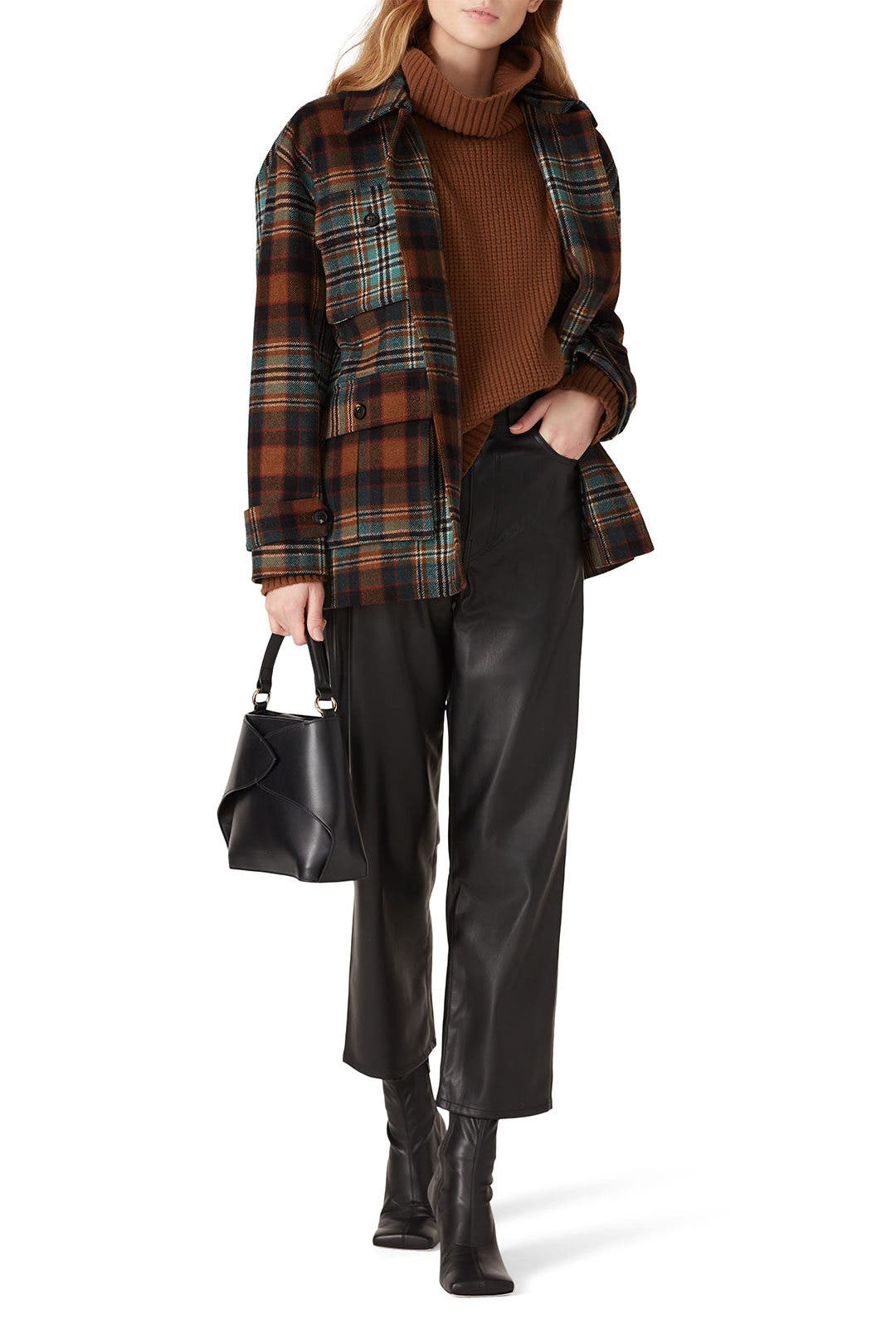 Flannel Plaid Jacket by Co | Rent the Runway