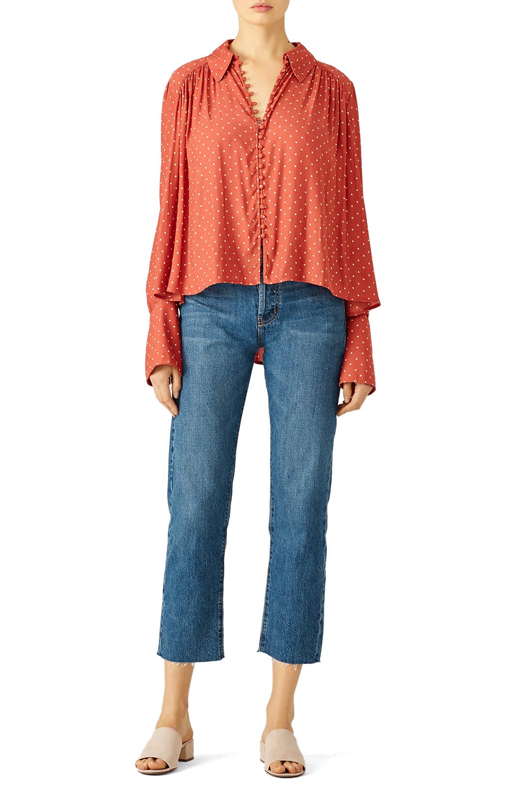 Terracotta Kennedy Blouse by Free People | Rent the Runway