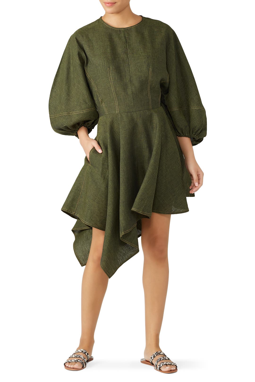 Curved Sleeve Dress by Marques' Almeida for $64 | Rent the Runway