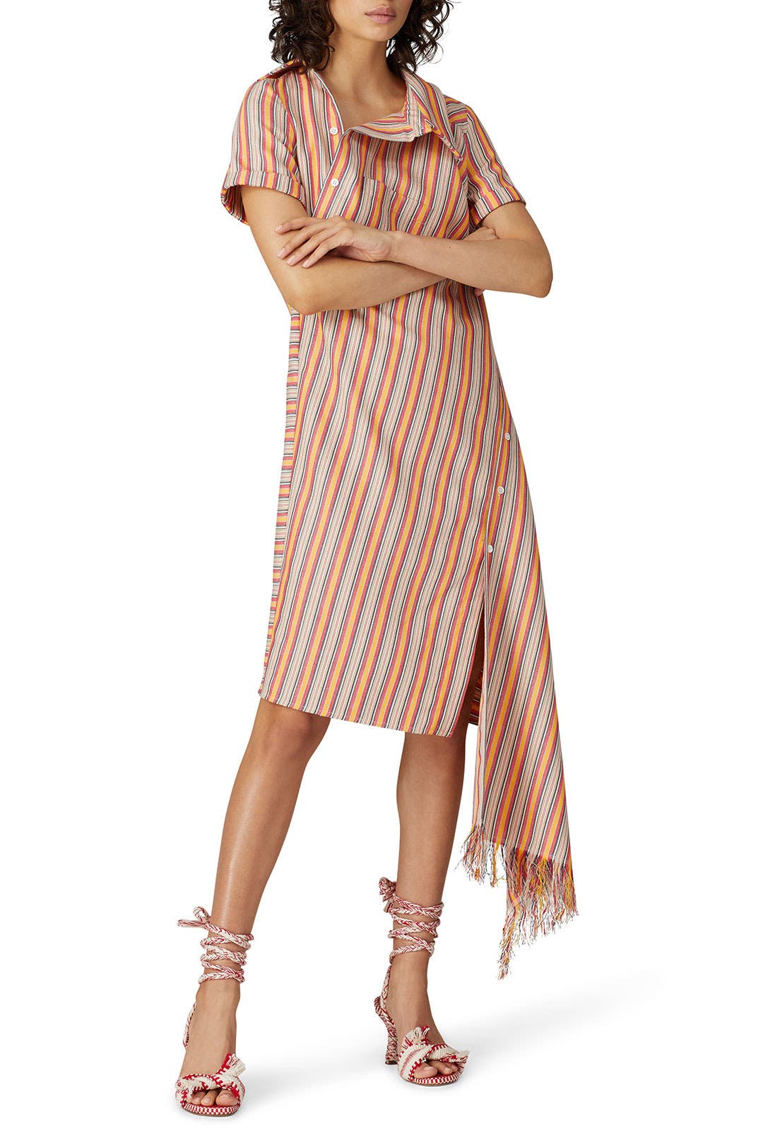 Striped Deconstructed Dress by Monse | Rent the Runway