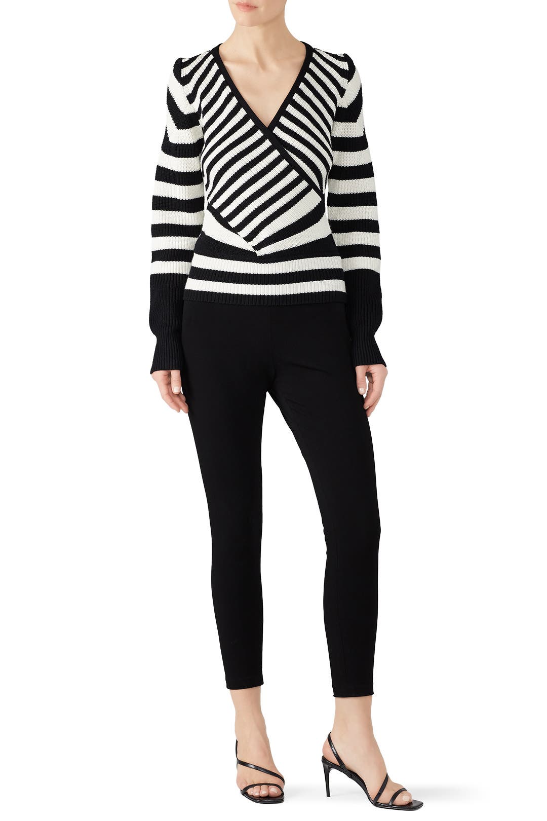 Striped Crossover Sweater by Tome | Rent the Runway