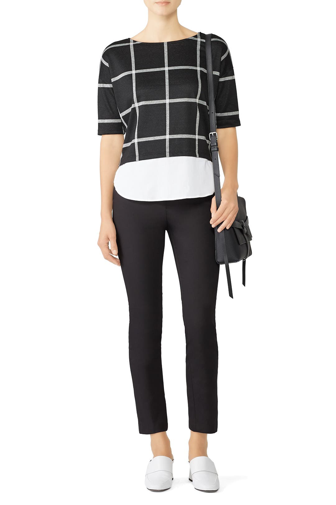 Windowpane Two Tone Top by Slate & Willow | Rent the Runway