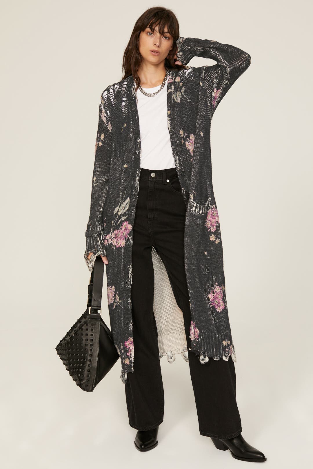 Floral Distressed Cardigan by R13 | Rent the Runway