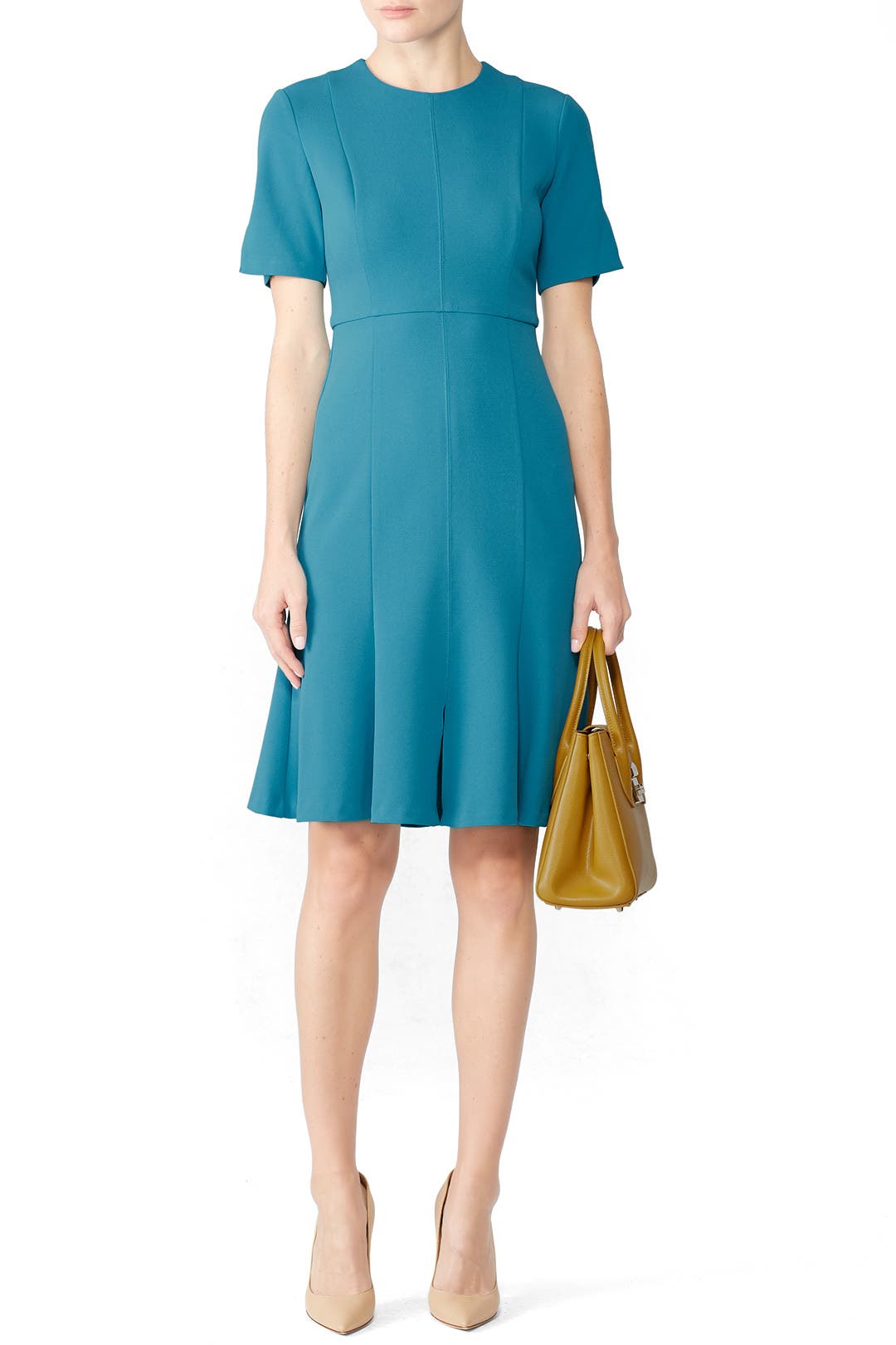 Blue Flare Dress by Donna Morgan | Rent the Runway