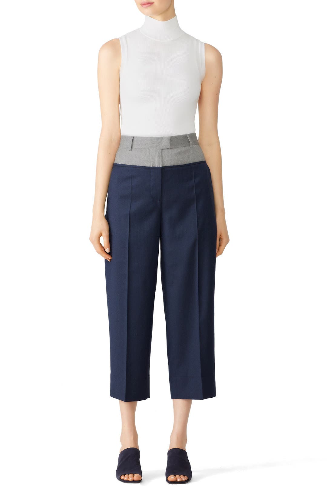 Colorblock Flare Trousers by Cedric Charlier | Rent the Runway