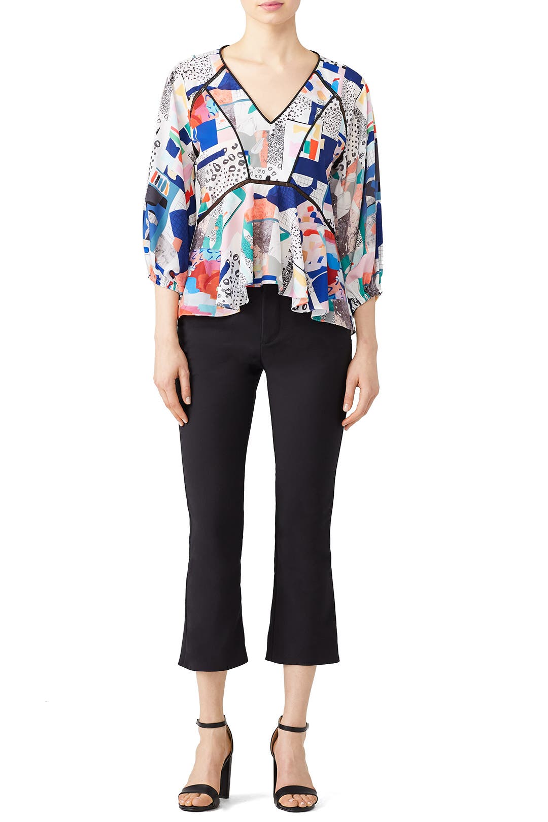 Geometric Grayson Top by Hunter Bell | Rent the Runway