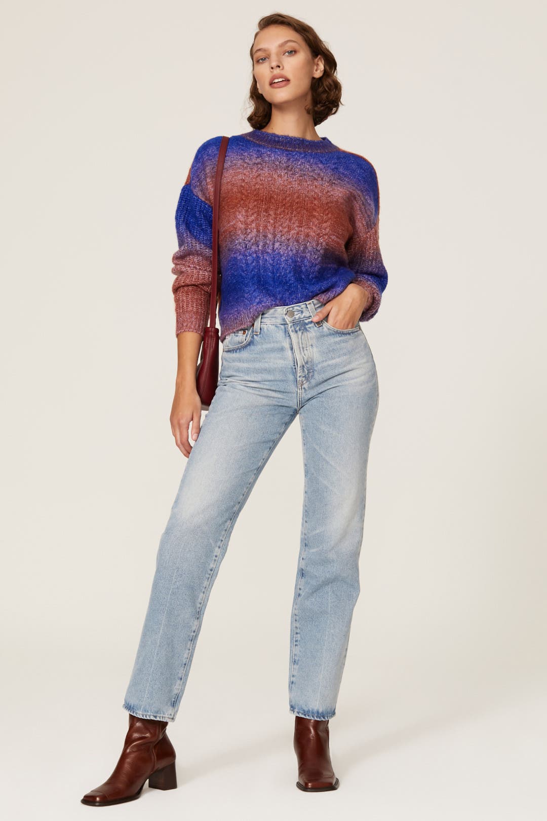 Ombre Cable Knit Sweater by Louna | Rent the Runway