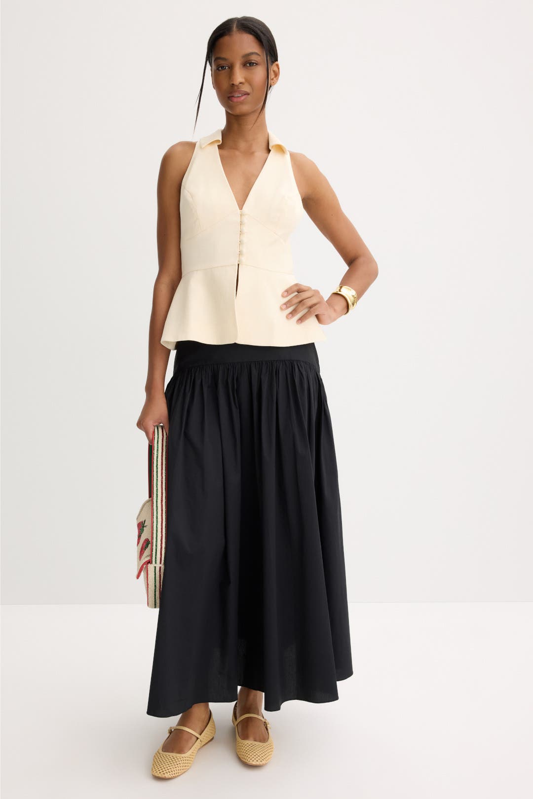 Black Procida Skirt by Staud | Rent the Runway