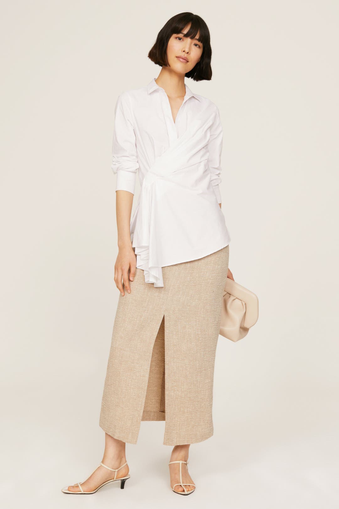 Cotton Poplin Drape Shirt by Natori | Rent the Runway
