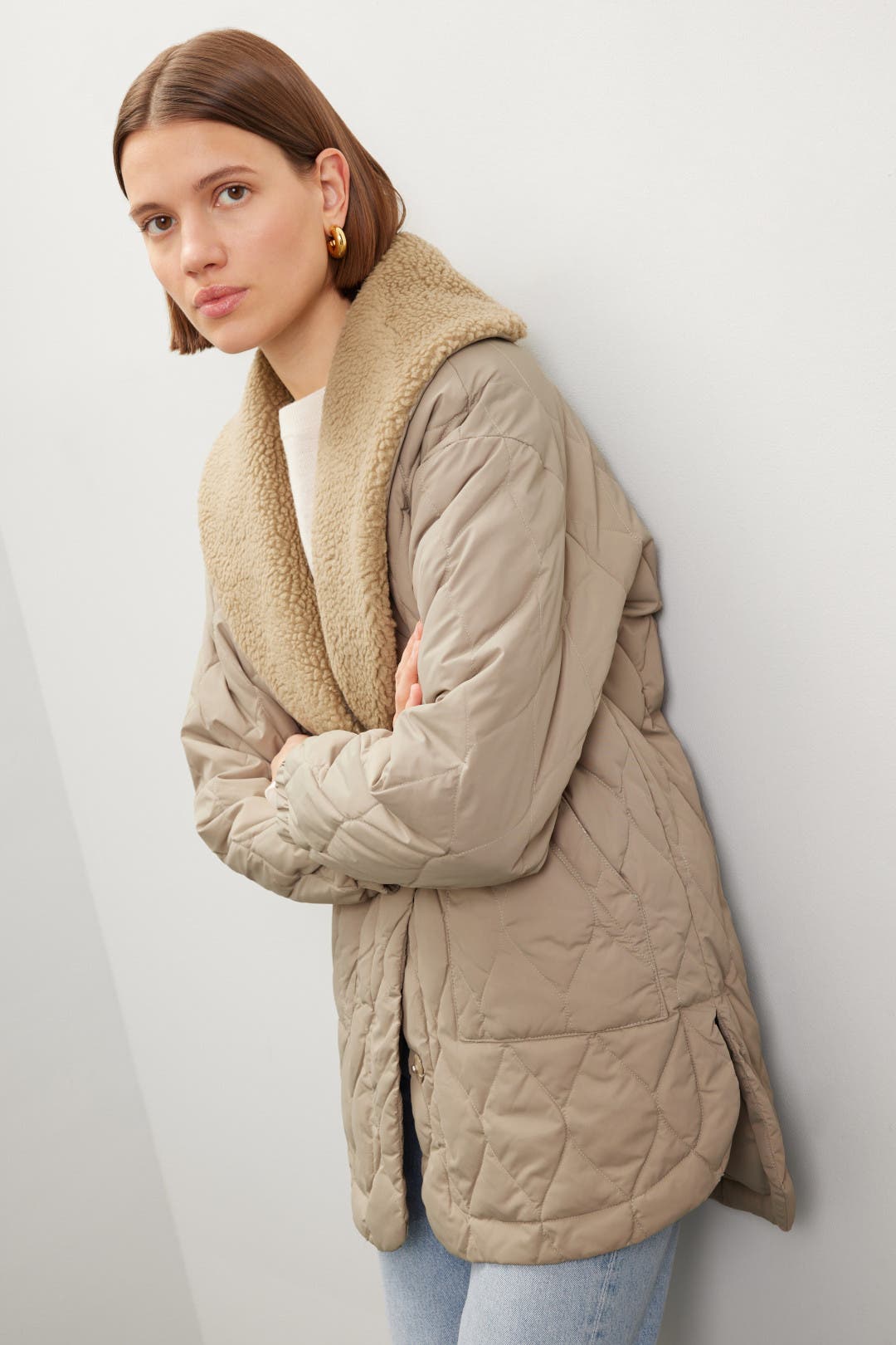 Ivy Quilted Sherpa Jacket by Spiritual Gangster | Rent the Runway