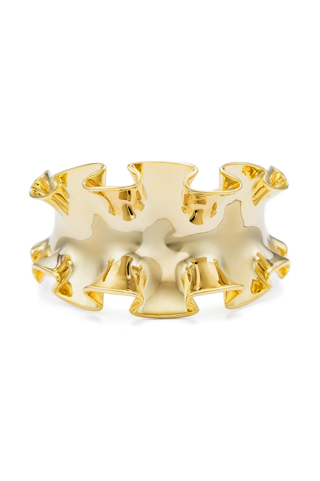 Gold Ruffle Cuff by Sarah Magid | Rent the Runway